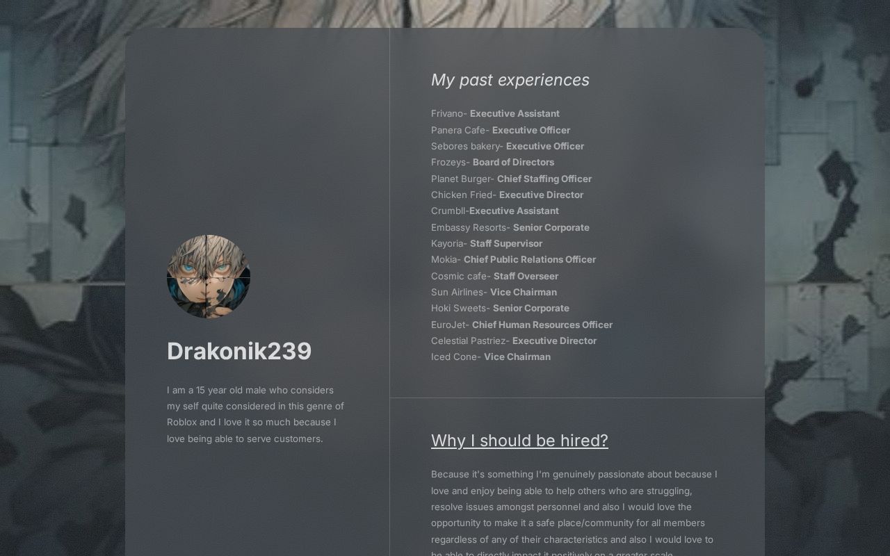 Drakonik239's resume